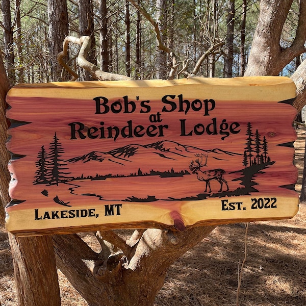 Custom Outdoor Lodge Sign - Etsy