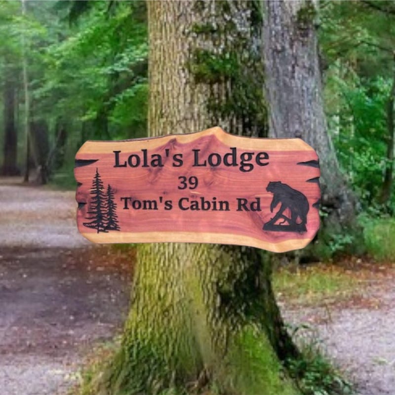 Wood Cabin Sign - Etsy