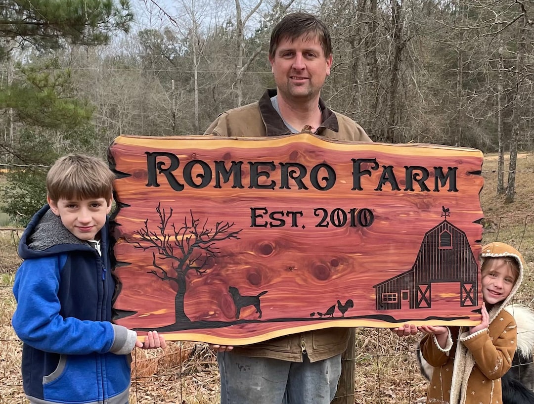 Cedar Sign - Live Edge - Outdoor - Wall Hanging - Lawn Decor- Barn ...