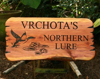 Live Edge Wood Sign Wooden Cedar Carve Cabin Outdoor - Etsy
