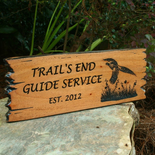 Personalized Pheasant Hunting Club Sign: Custom Carved Wood - Etsy