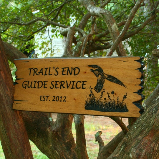 Personalized Pheasant Hunting Club Sign: Custom Carved Wood - Etsy