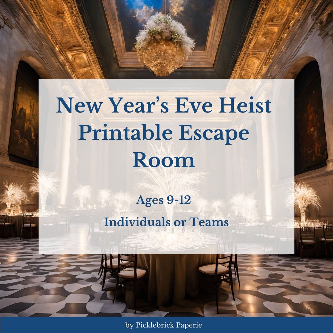 New Year's Eve Heist Printable Escape Room | New Years Escape | New ...