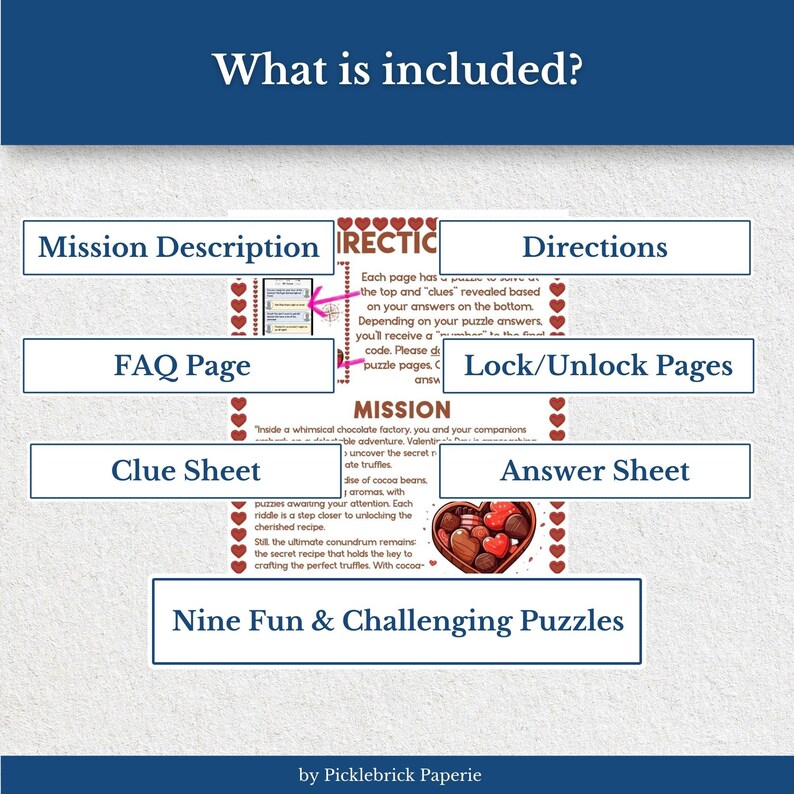 Valentine's Day Chocolate Factory Conundrum Printable Escape Room - Etsy