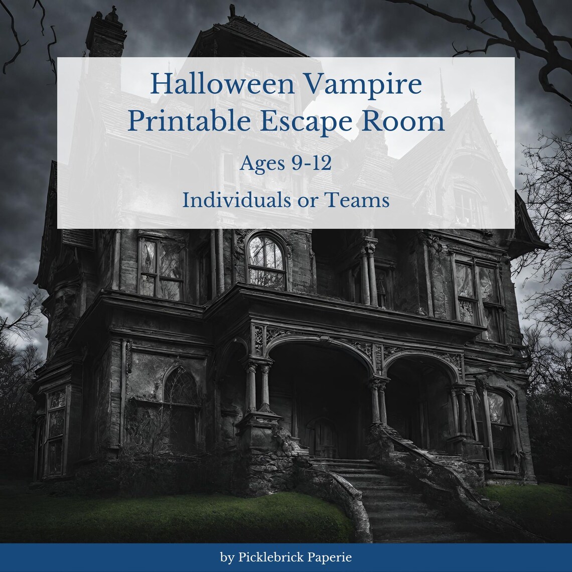 Halloween Vampire Printable Escape Room | at Home Puzzle for Spooky ...