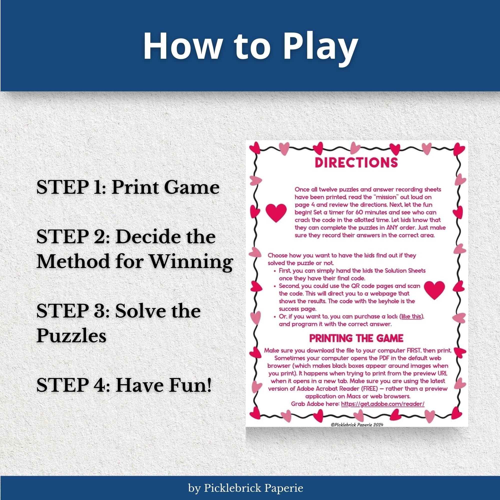 Valentine's Day Love Letter Mystery Printable Escape Room - Etsy