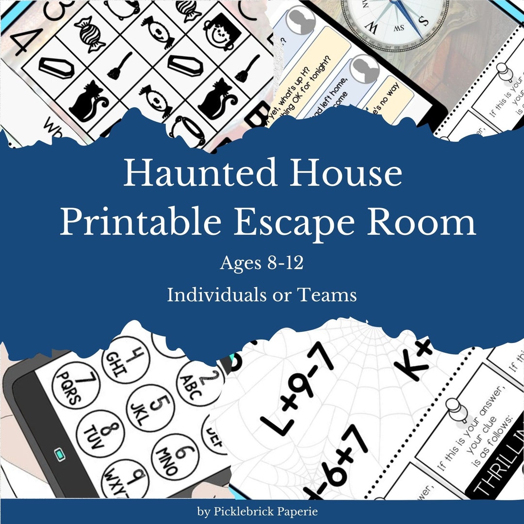 Haunted House Halloween Printable Escape Room Kit Printable - Etsy