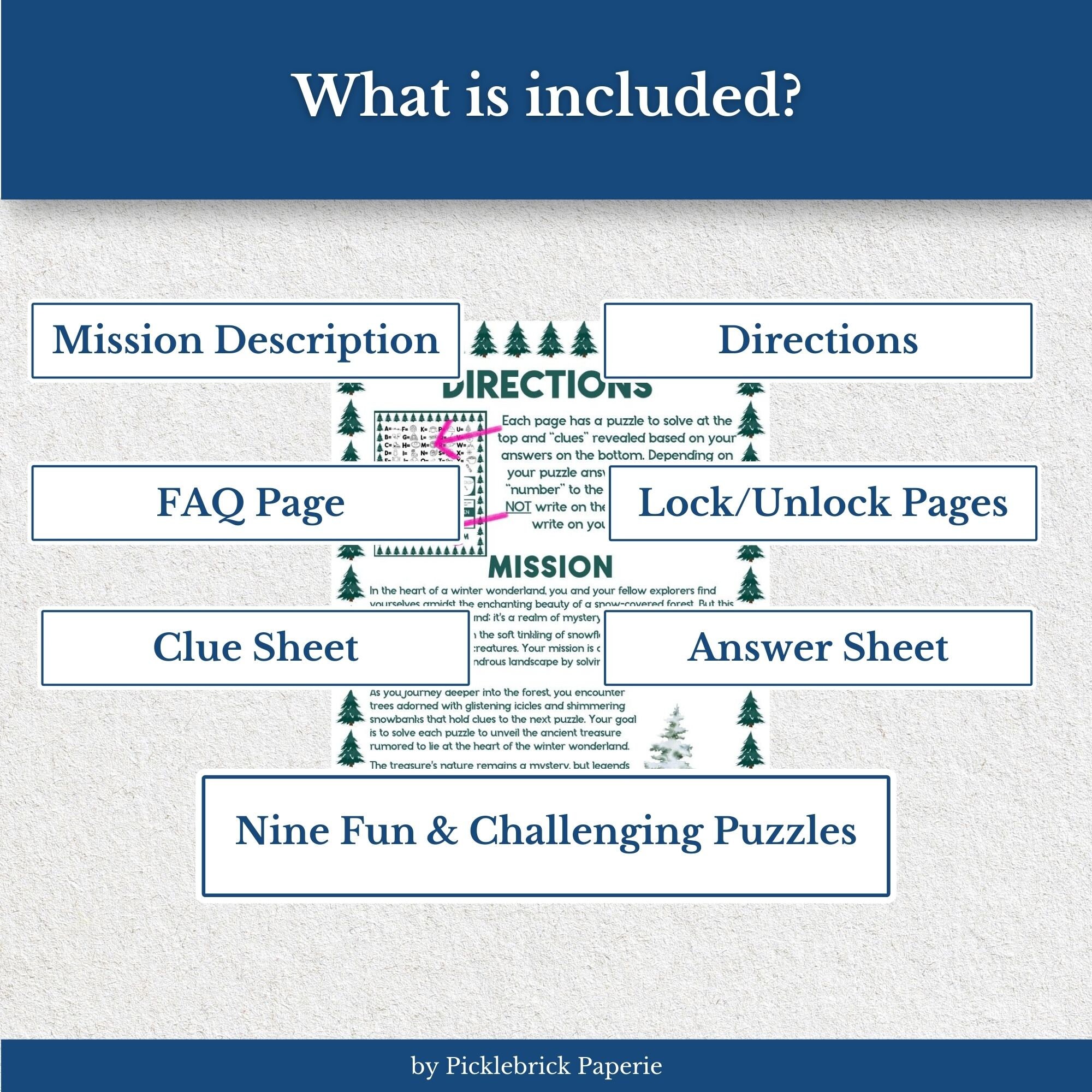 Winter Wonderland Mystery Printable Escape Room | Holiday Escape ...