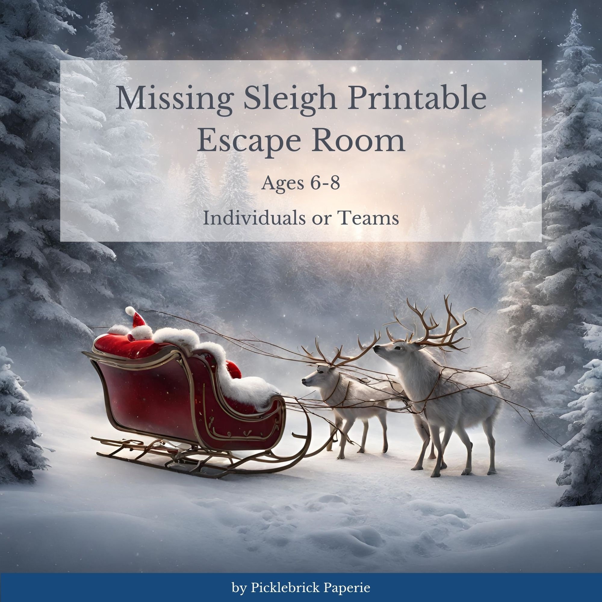 Santa's Missing Sleigh Printable Escape Room | Christmas Games ...