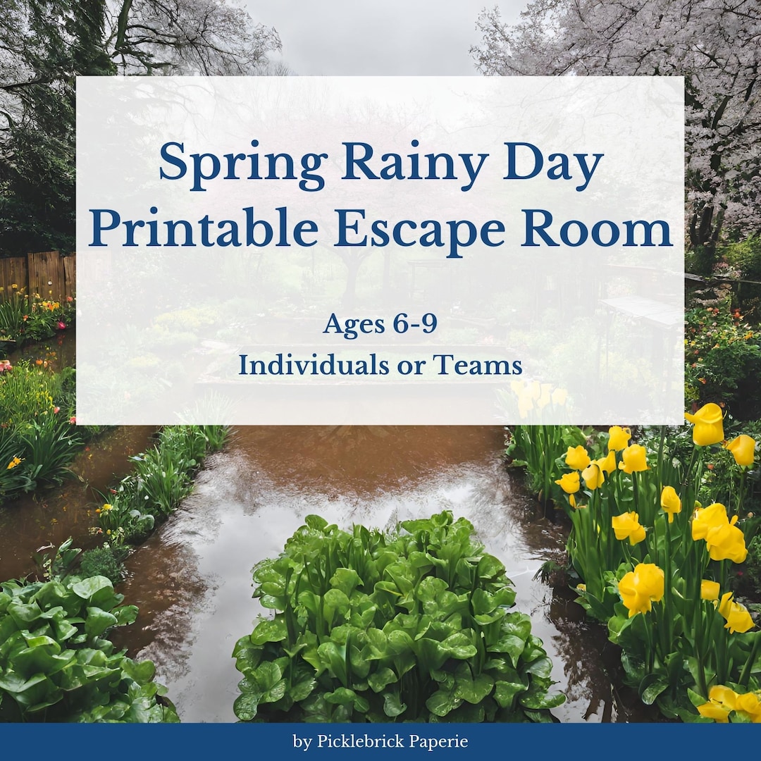 Spring Rainy Day Printable Escape Room - Etsy