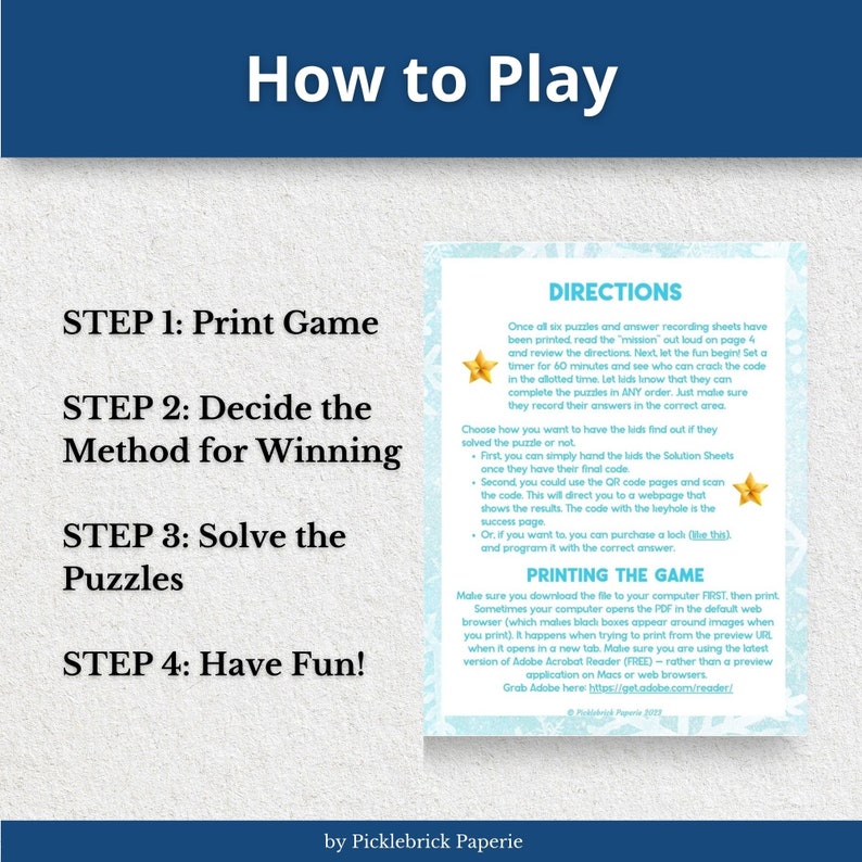 Winter Frozen in Time Printable Escape Room | Winter Escape Game ...