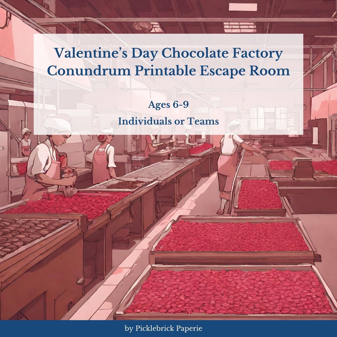Valentine's Day Chocolate Factory Conundrum Printable Escape Room - Etsy