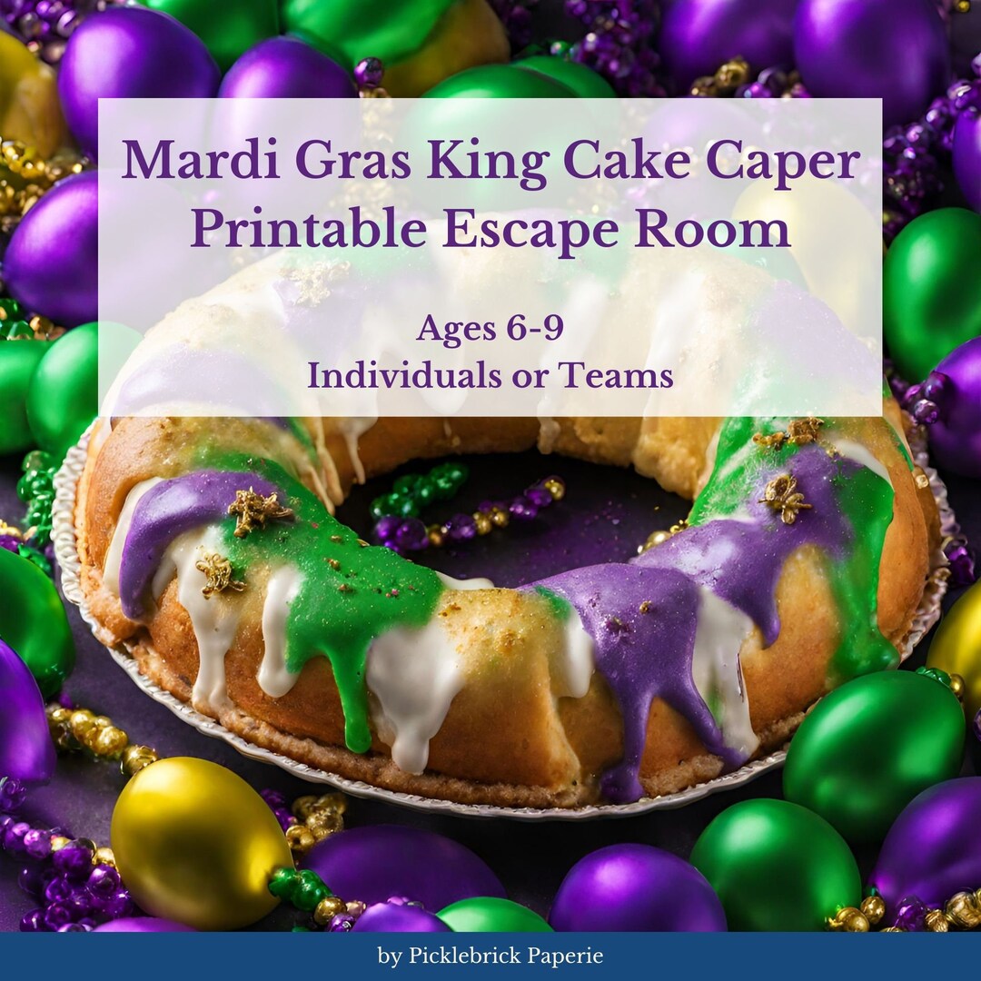 Mardi Gras King Cake Caper Printable Escape Room - Etsy
