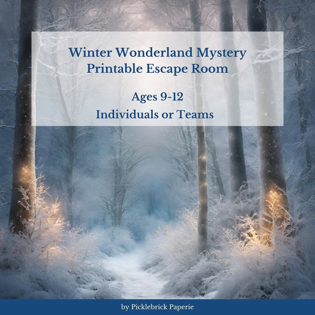 Winter Wonderland Mystery Printable Escape Room | Holiday Escape ...