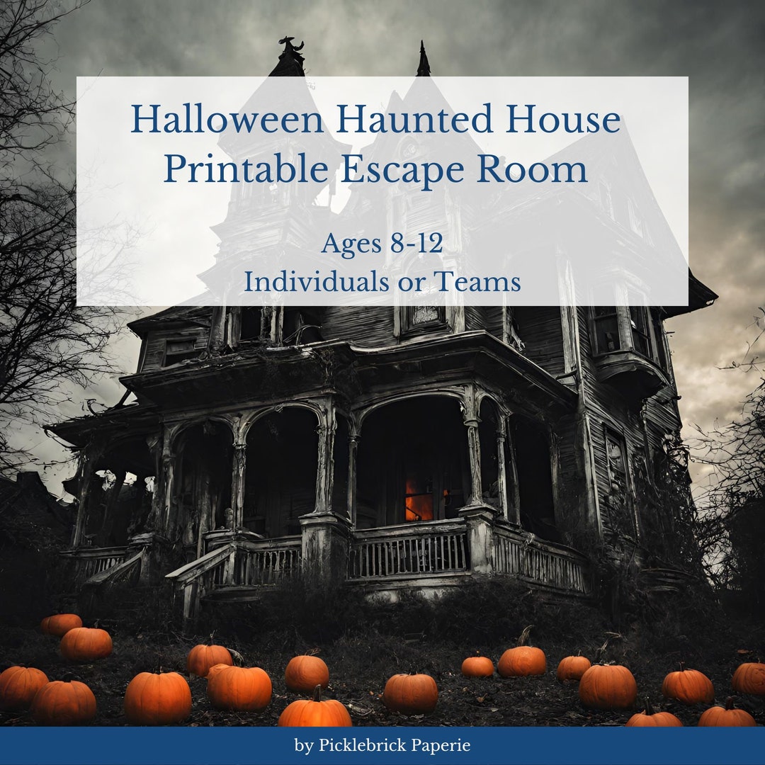 Haunted House Halloween Printable Escape Room Kit | Printable PDF ...