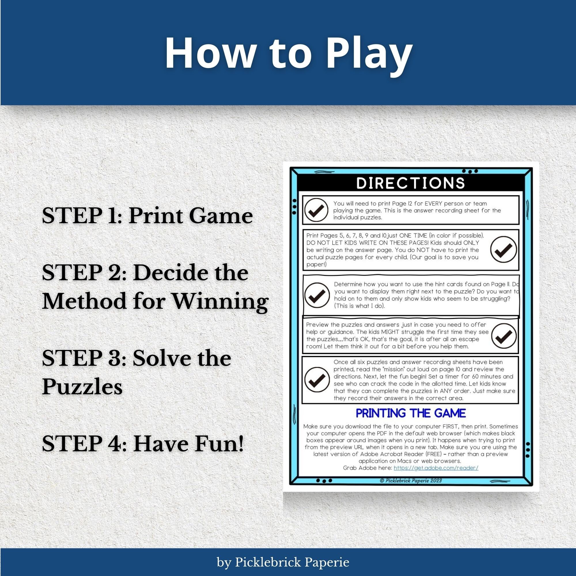 Back to School Printable Escape Room Kit at Home Puzzle Room - Etsy