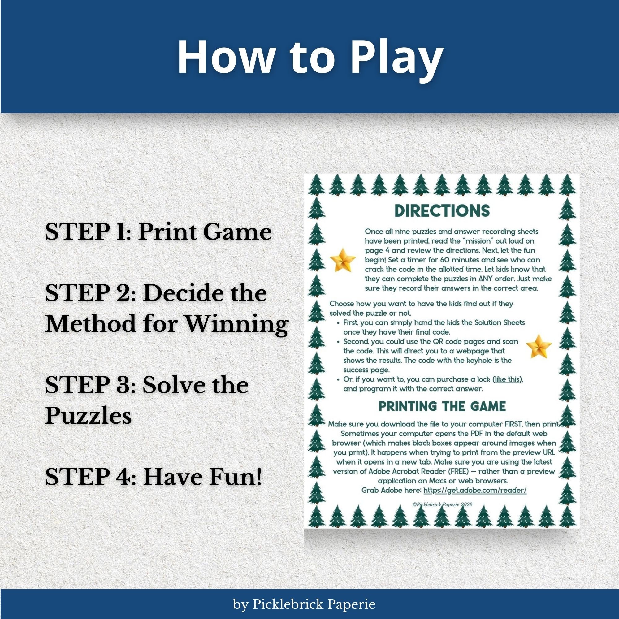 Winter Wonderland Mystery Printable Escape Room | Holiday Escape ...