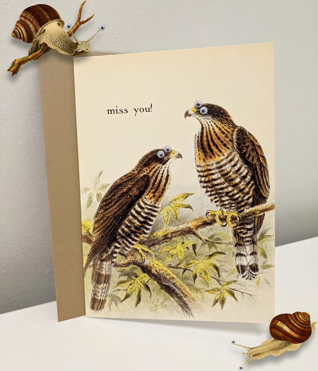 Miss You! Greeting Card With Googly Eyes - Etsy