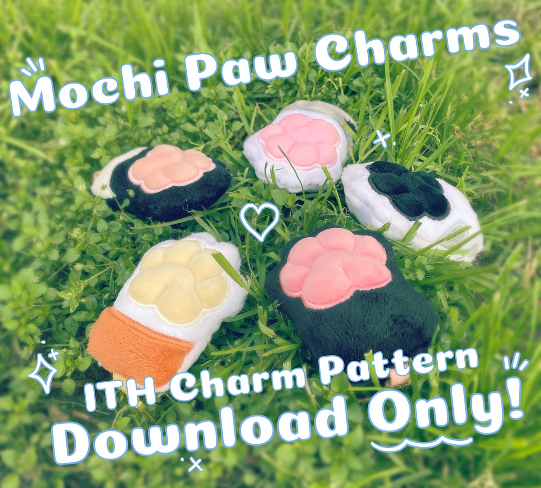 ITH Mochi Paw Charm Embroidery Pattern DIGITAL DOWNLOAD - Etsy