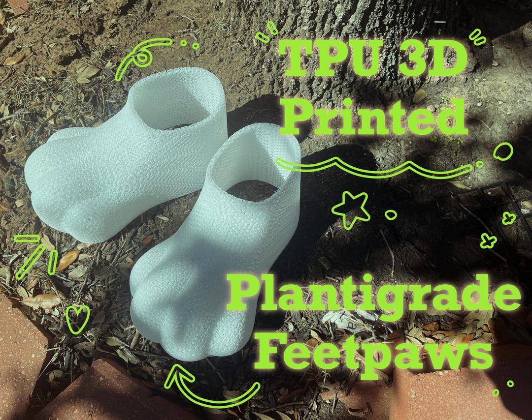 TPU 3D Printed Plantigrade Feetpaws - Etsy