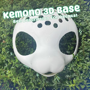 Cute Kemono Cute Fursuit Head Base 3D Printed Fursuit Mask, Short Snout ...