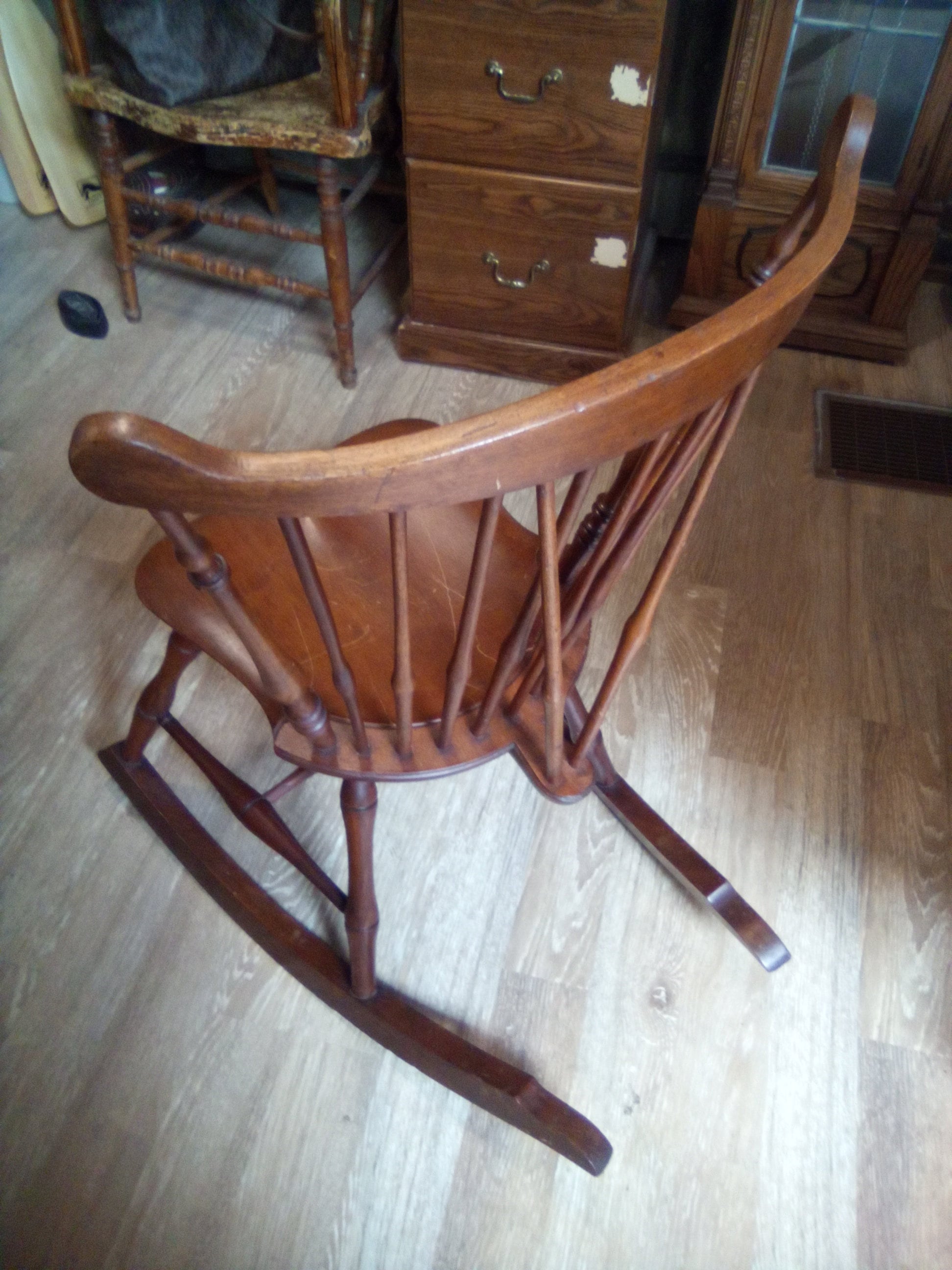 Windsor Style Wood Rocking Chair - Etsy