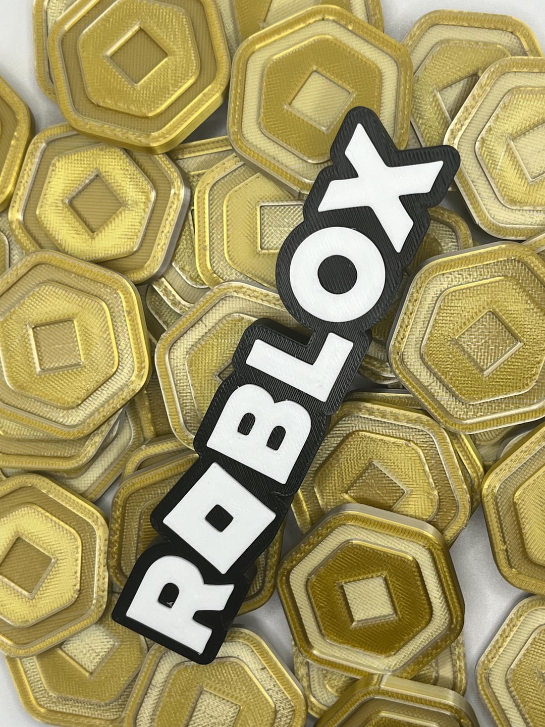 Gaming Sign With 3D Printed Coins Roblox Partyroblox Decoration roblox ...