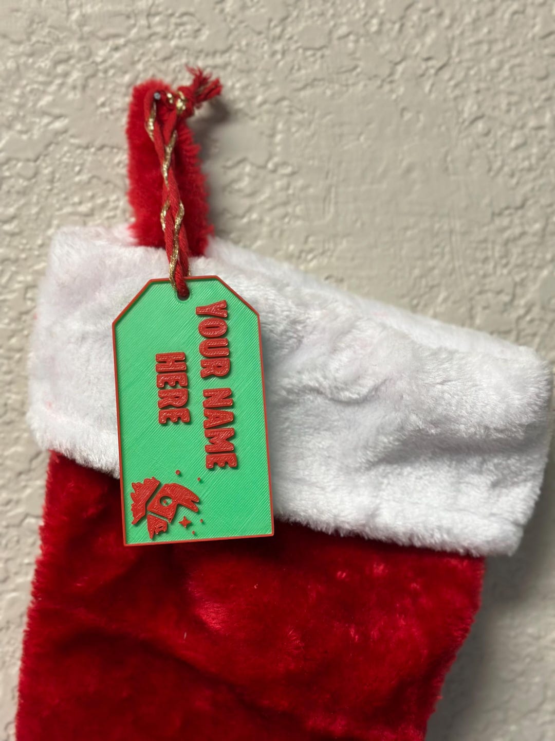 Custom Stocking Name Tag for Gamers Personalized Christmas Decor Gaming ...