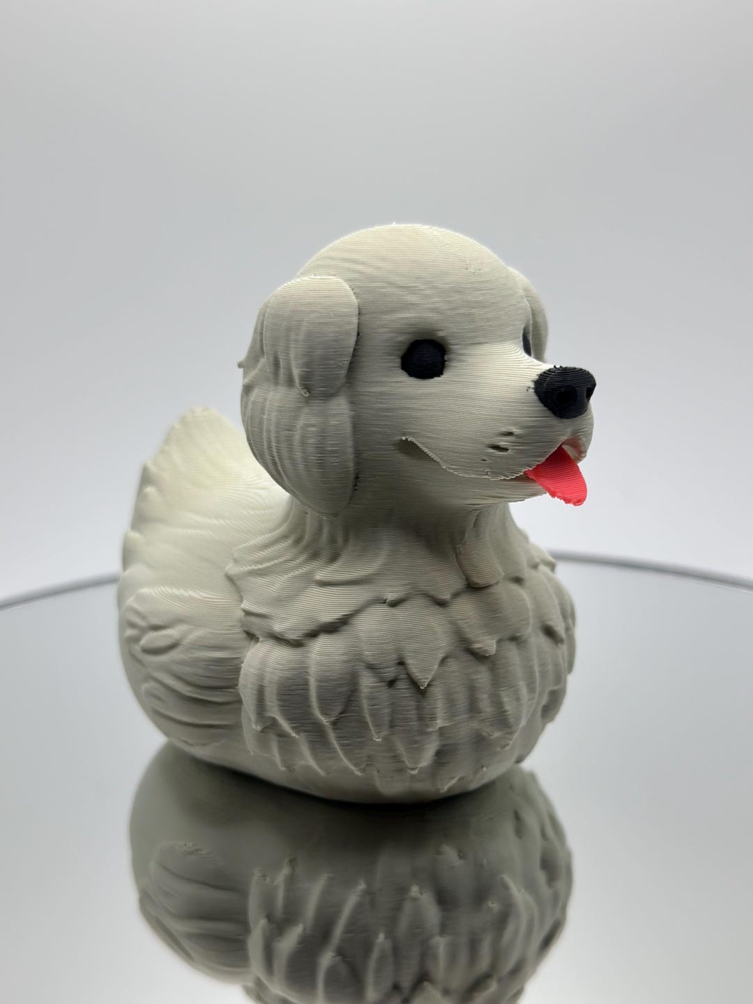 Golden Retriever Dog Duck Figurine – 3D Printed Duck Décor for Any ...