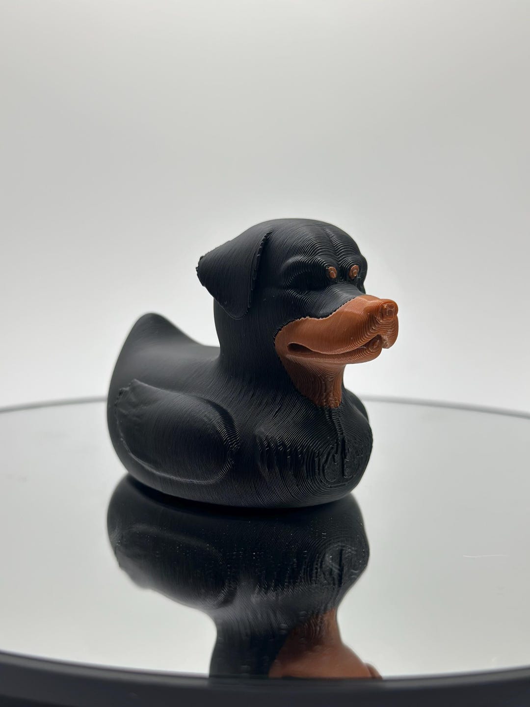 Rottweiler Dog Duck Figurine – 3D Printed Duck Décor for Any Space, Fun ...