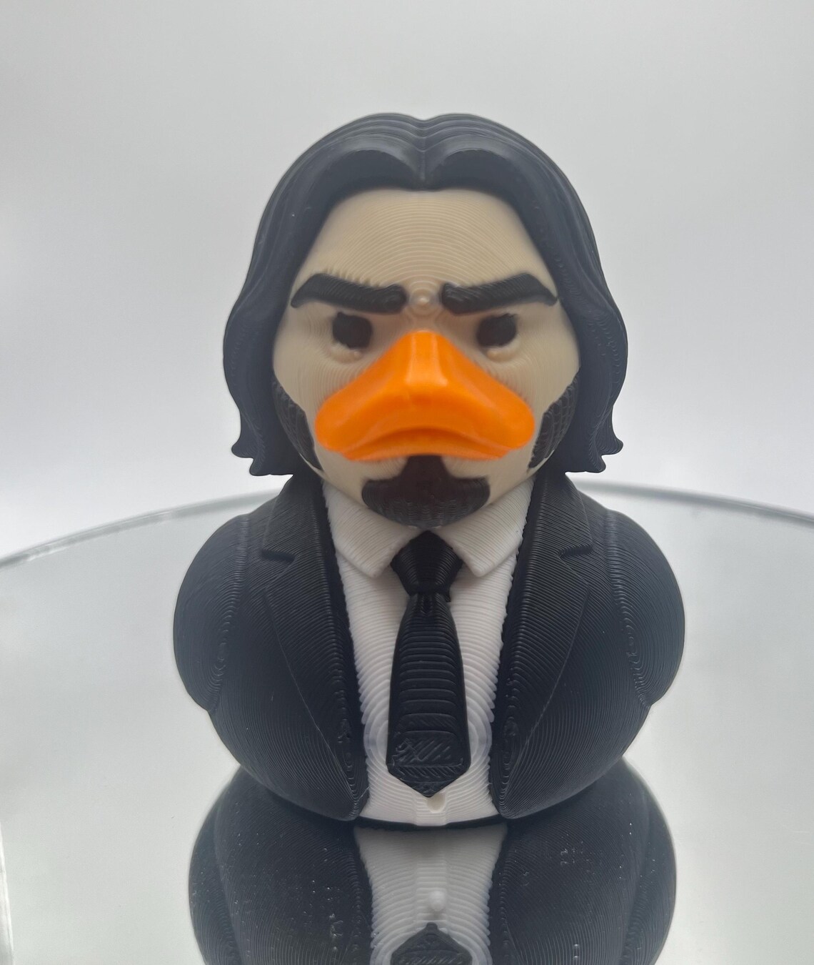 Hit Man Duck Figurine – 3D Printed Secret Agent Duck Décor, Fun Ducking ...