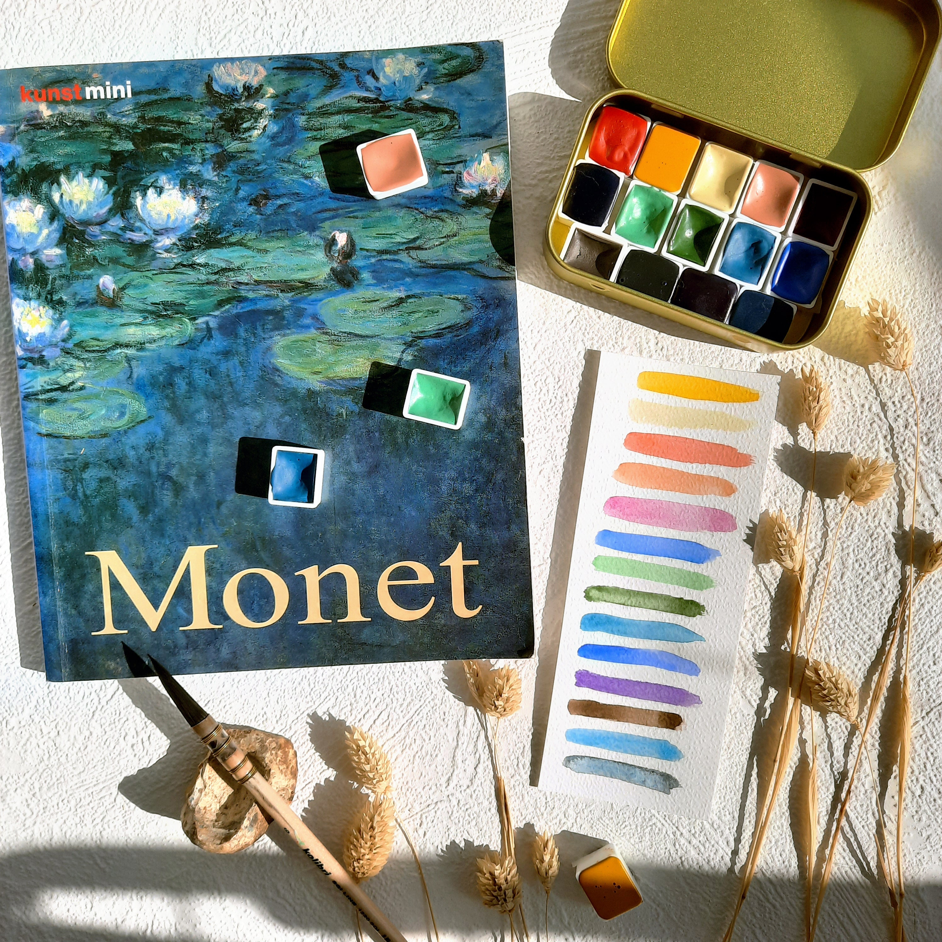 Monet Palette / 14 Watercolor in Metal Box / Limited Edition!!! Half ...