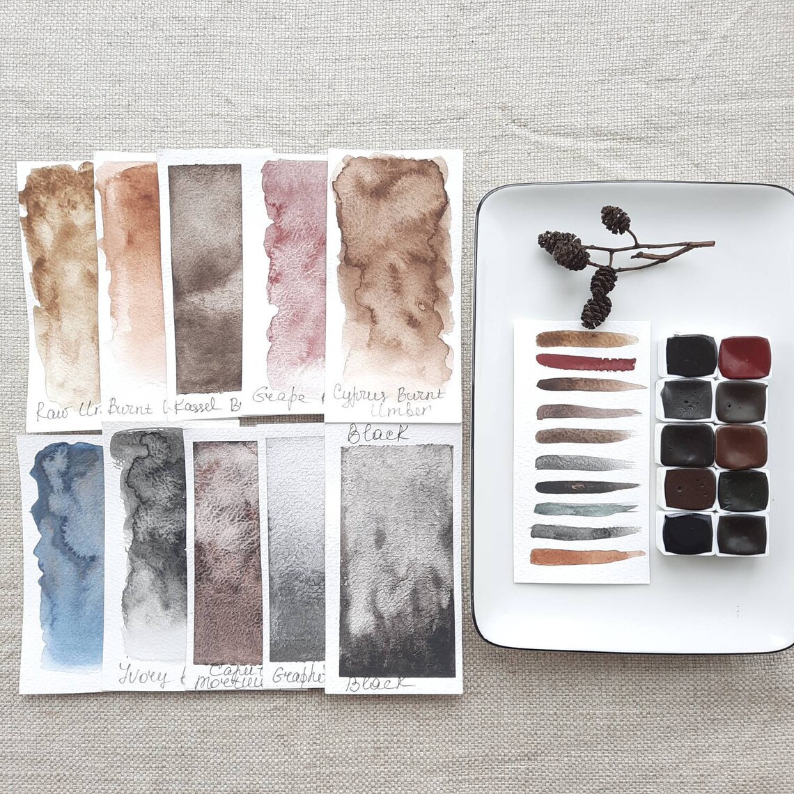Eclipse /10 Sketching Set/dark Shades/for Lettering, Calligraphy - Etsy