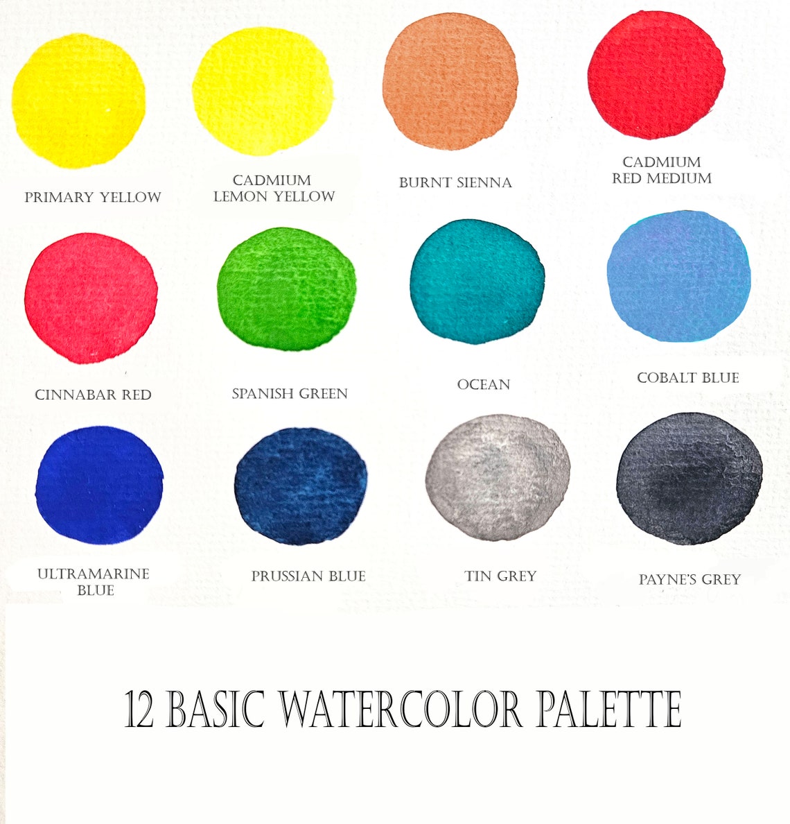 Essential Watercolor Set - 12/24half Pan - Handmade Watercolor - Etsy