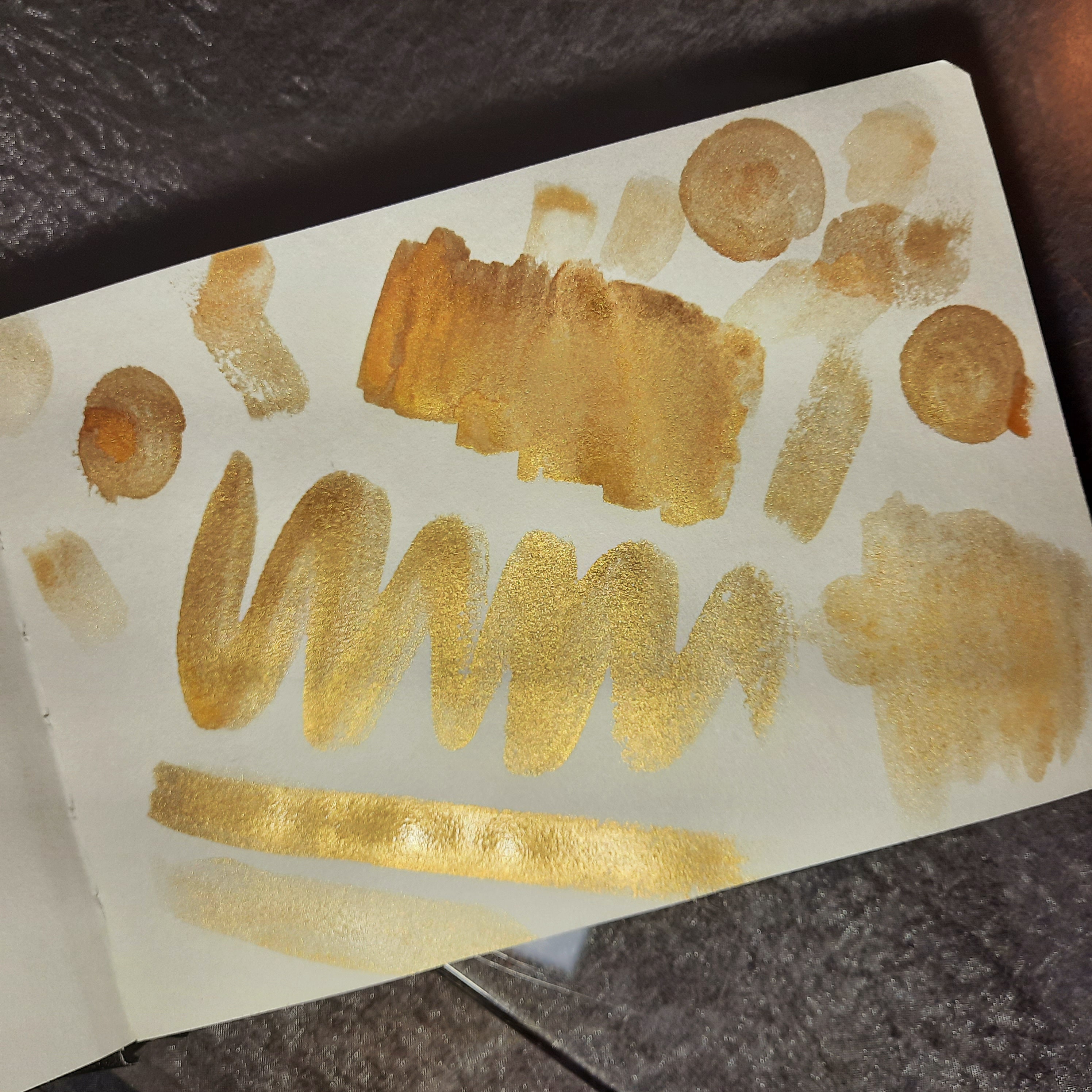 4 FULL PAN Set -mika Watercolor - Gold -silver Paint - Lettering - Art ...