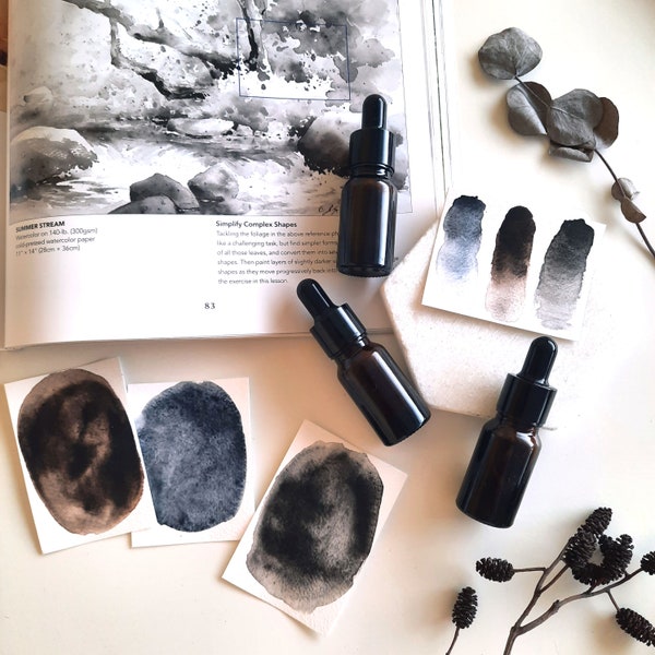 Watercolor Charcoal - Etsy