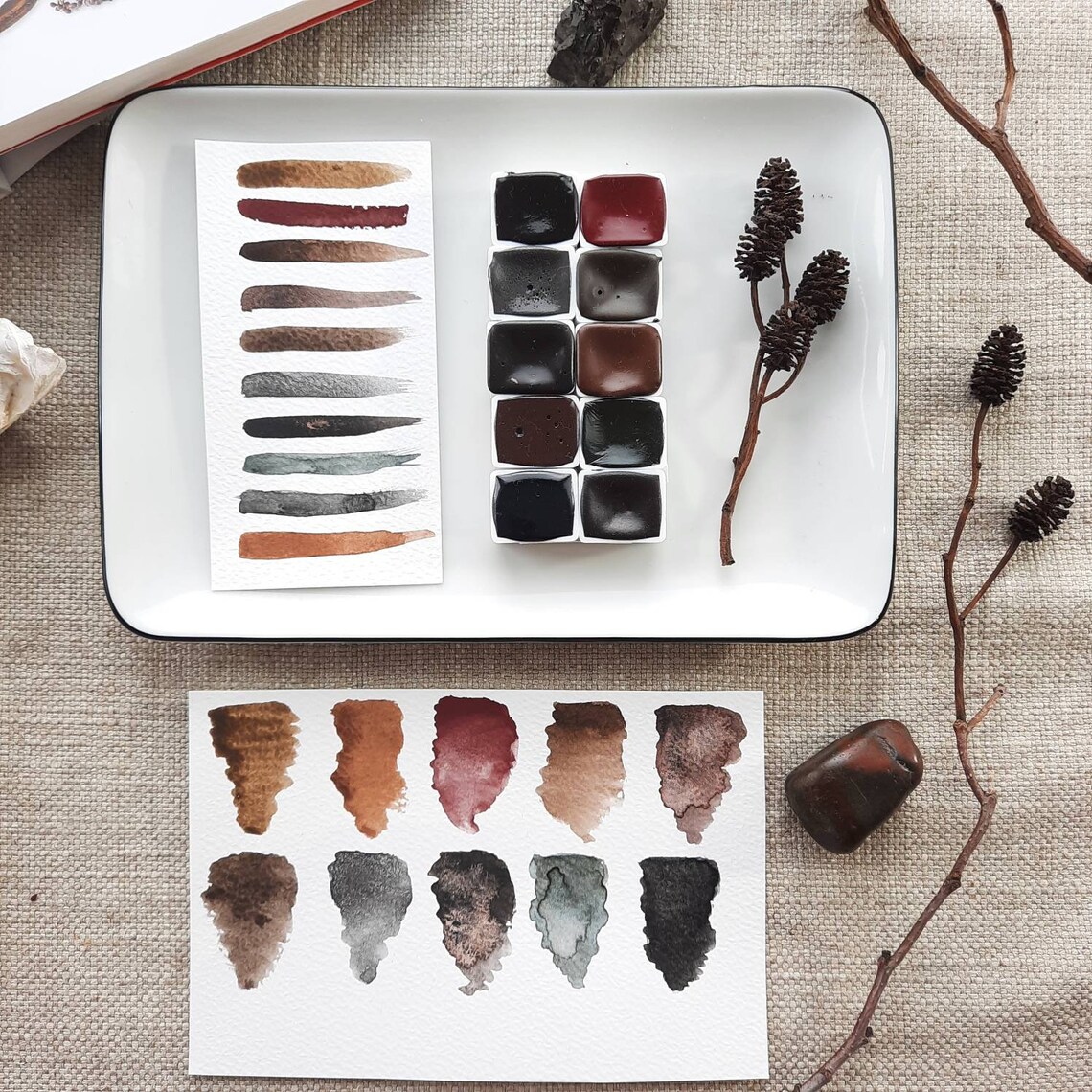 Eclipse /10 Sketching Set/dark Shades/for Lettering, Calligraphy - Etsy