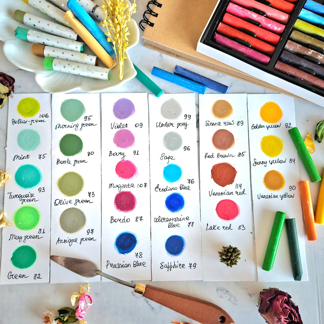 Oil Pastel,handmade ,basic Colors Oil Pastel - Etsy