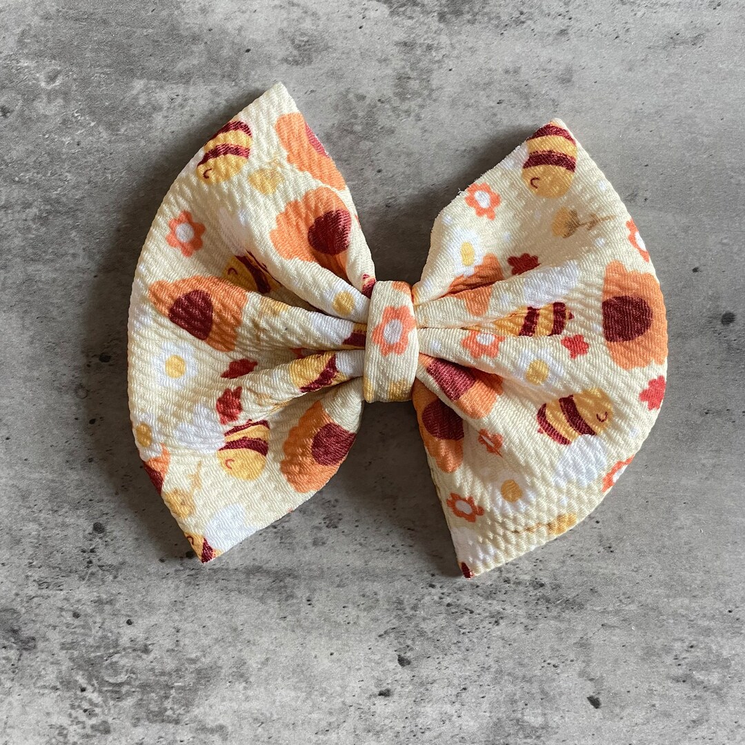 Baby Bee Bow, Honeycomb Bow, Bee Mine - Etsy