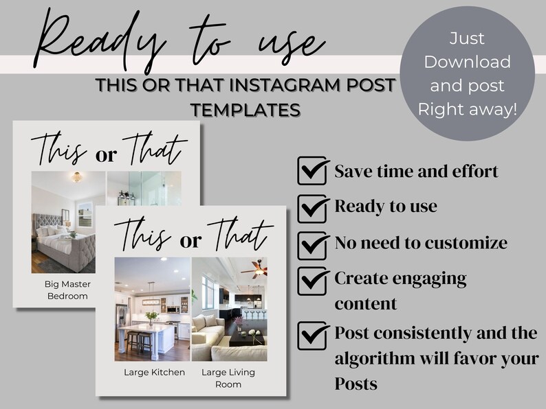 This or That Real Estate Instagram Post Templates, Woud You Rather ...