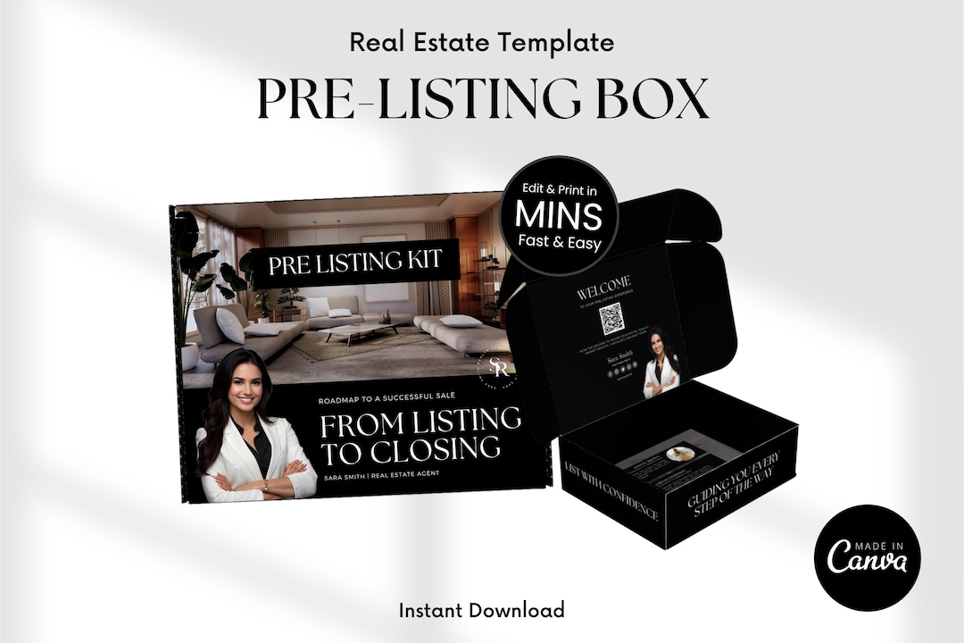 Realtor Pre-listing Box Canva Template for Real Estate Marketing - Etsy