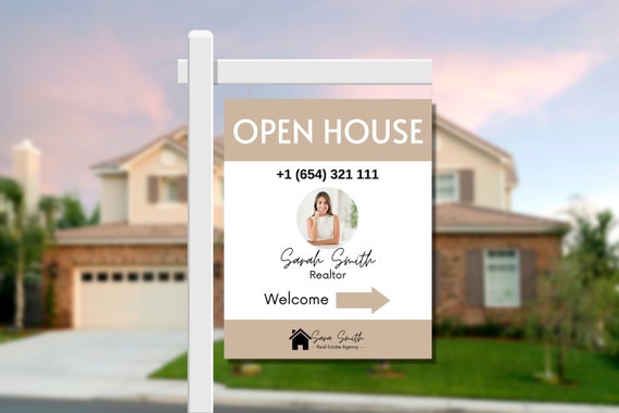 Real Estate Open House Yard Sign Template Yard Sign - Etsy