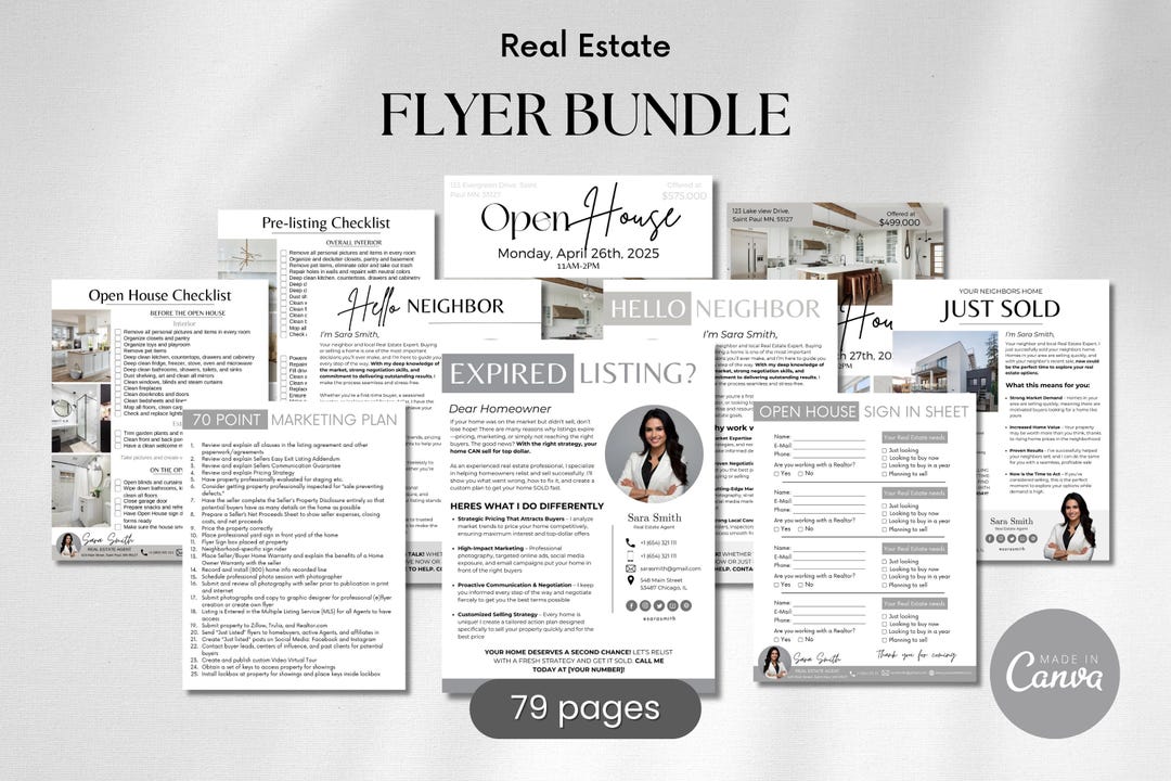 Real Estate Flyer Bundle for Real Estate Agents, Agent Introduction ...
