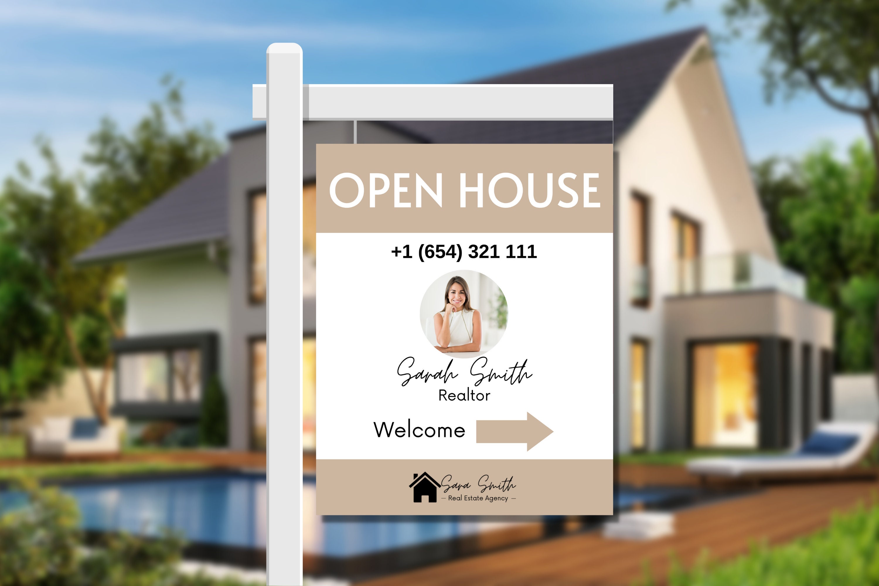 Real Estate Open House Yard Sign Template Yard Sign - Etsy