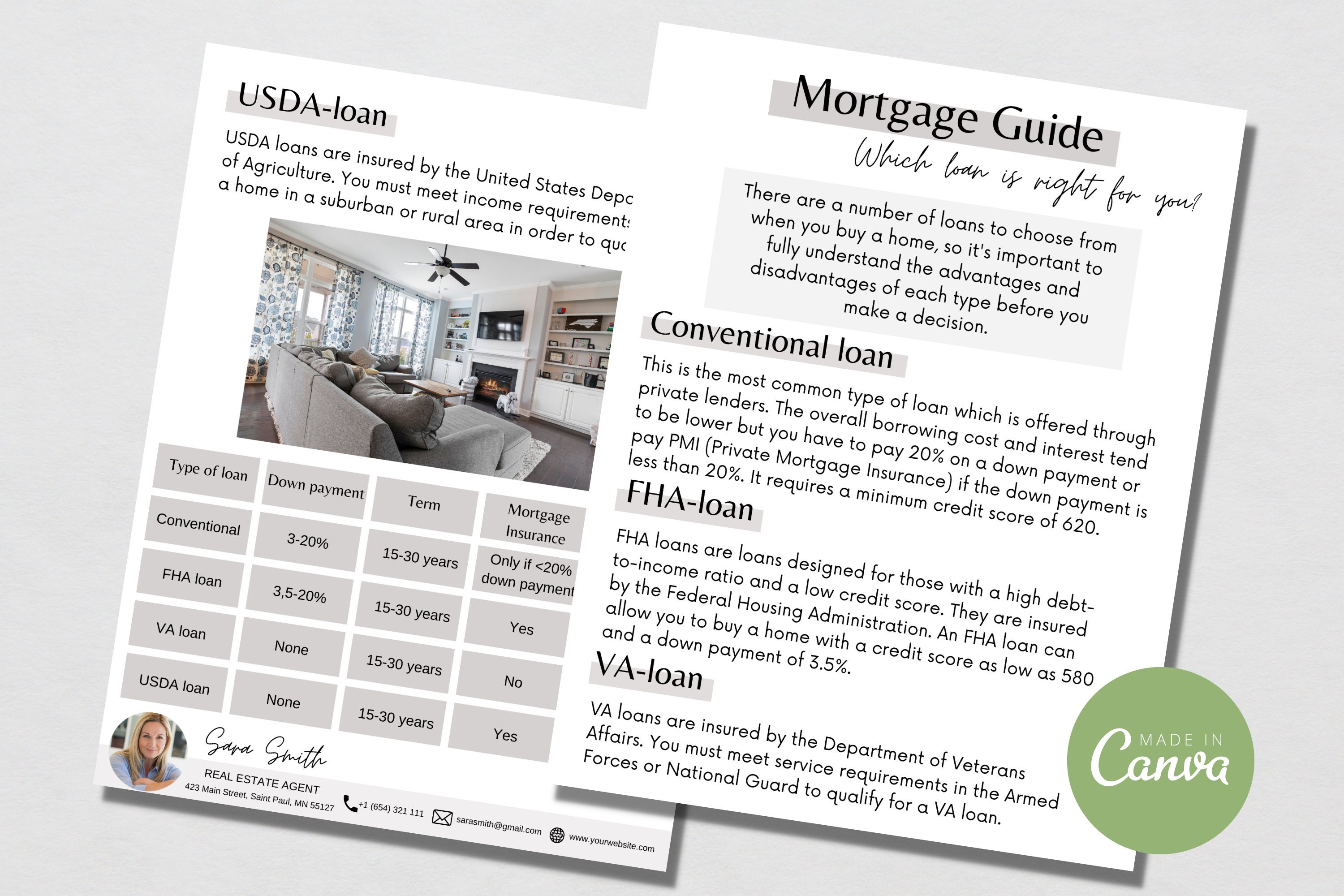 Mortgage Guide Flyer Loan Officer Template Mortgage Comparison Sheet ...