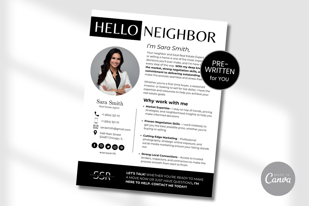 Real Estate Farming Letter, Real Estate Agent Introduction, Realtor ...