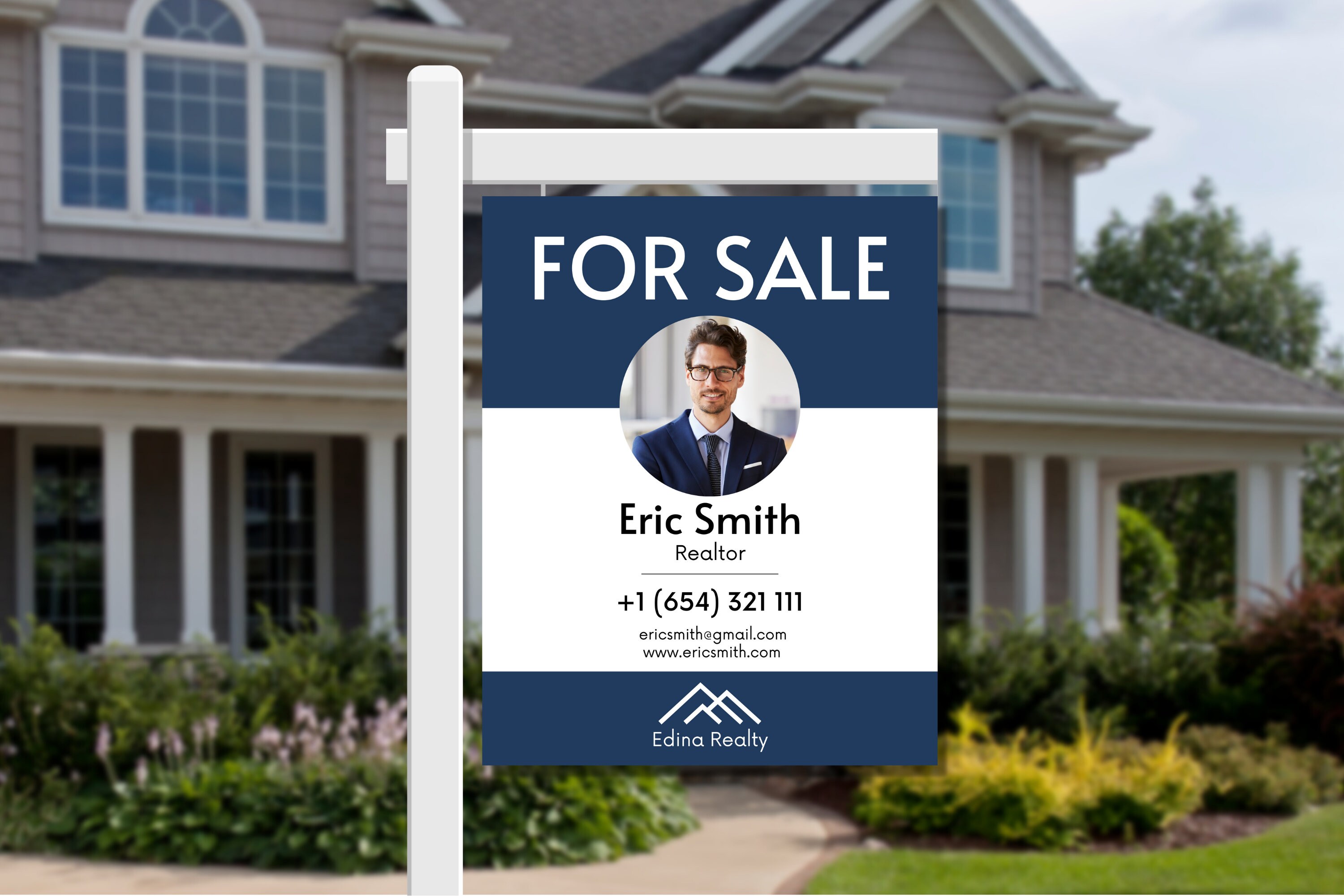 Real Estate Yard Sign Template, for Sale Yard Sign, Customizable for ...