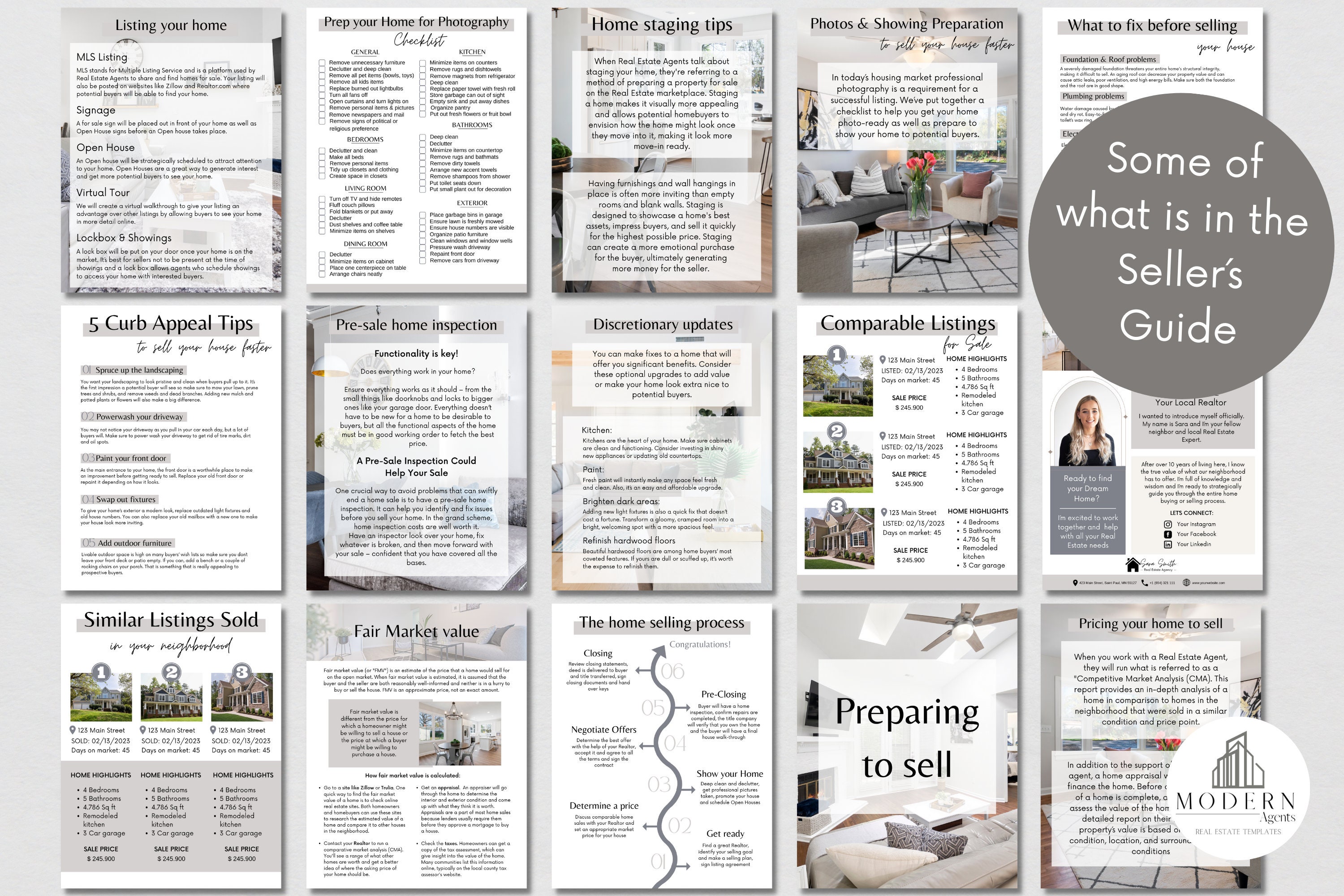 Seller Guide and Buyer Guide Bundle, Listing Presentation for Real ...