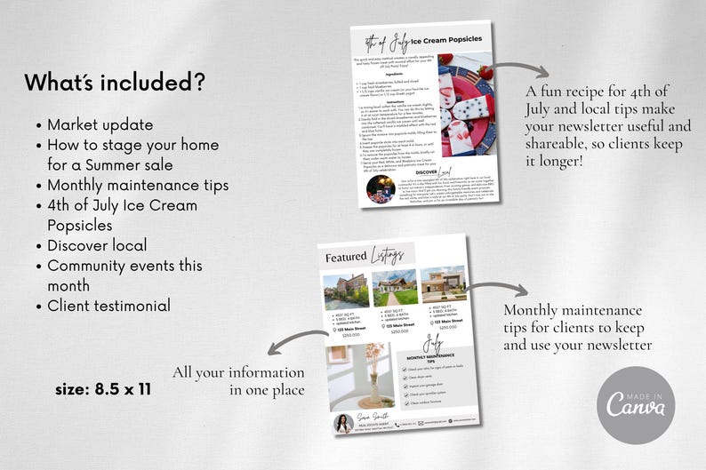 Real Estate Newsletter July 2025, Real Estate Marketing, Realtor ...