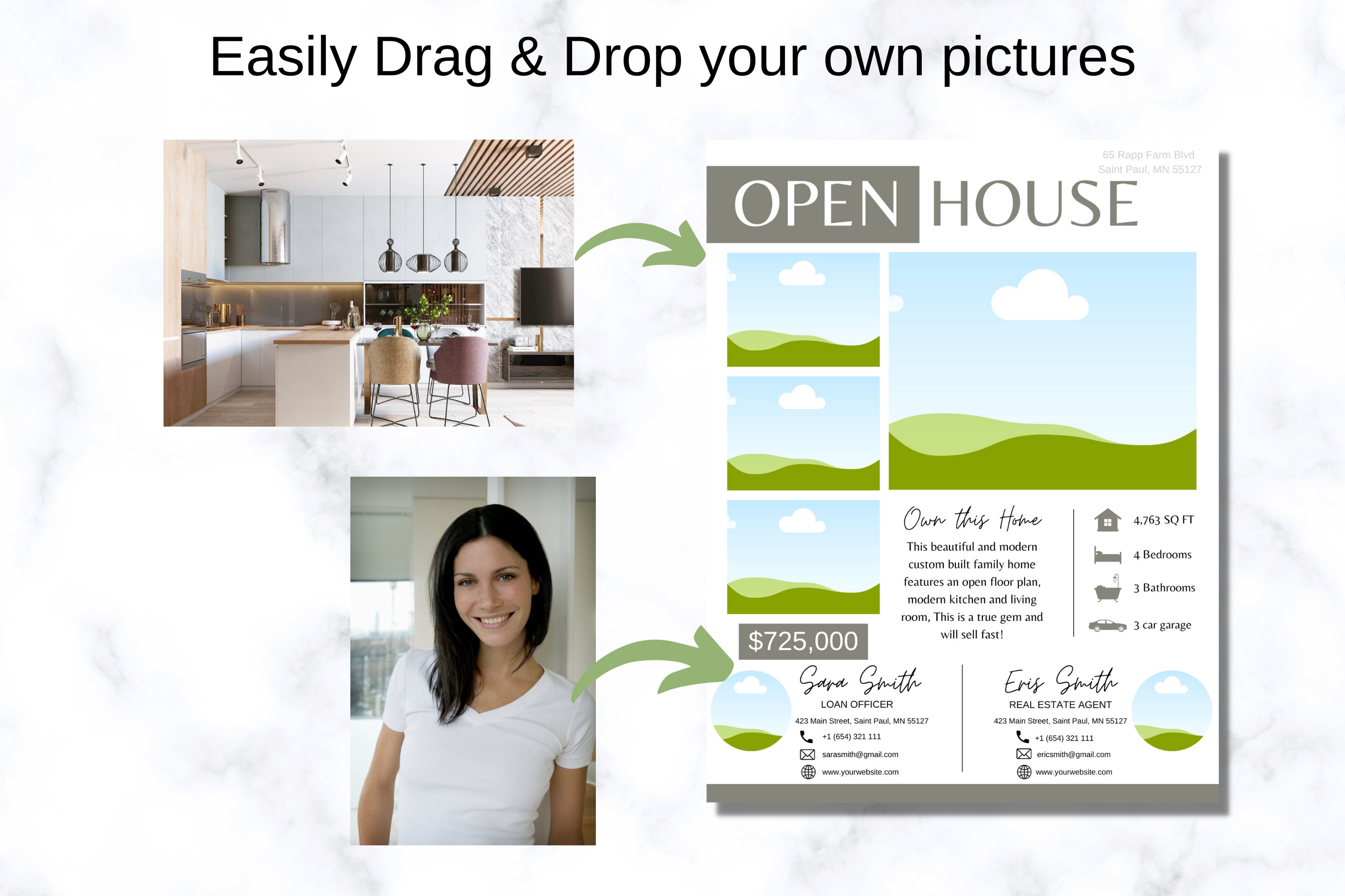 Co-branded Open House Flyer Template Real Estate Open House Flyer Real ...